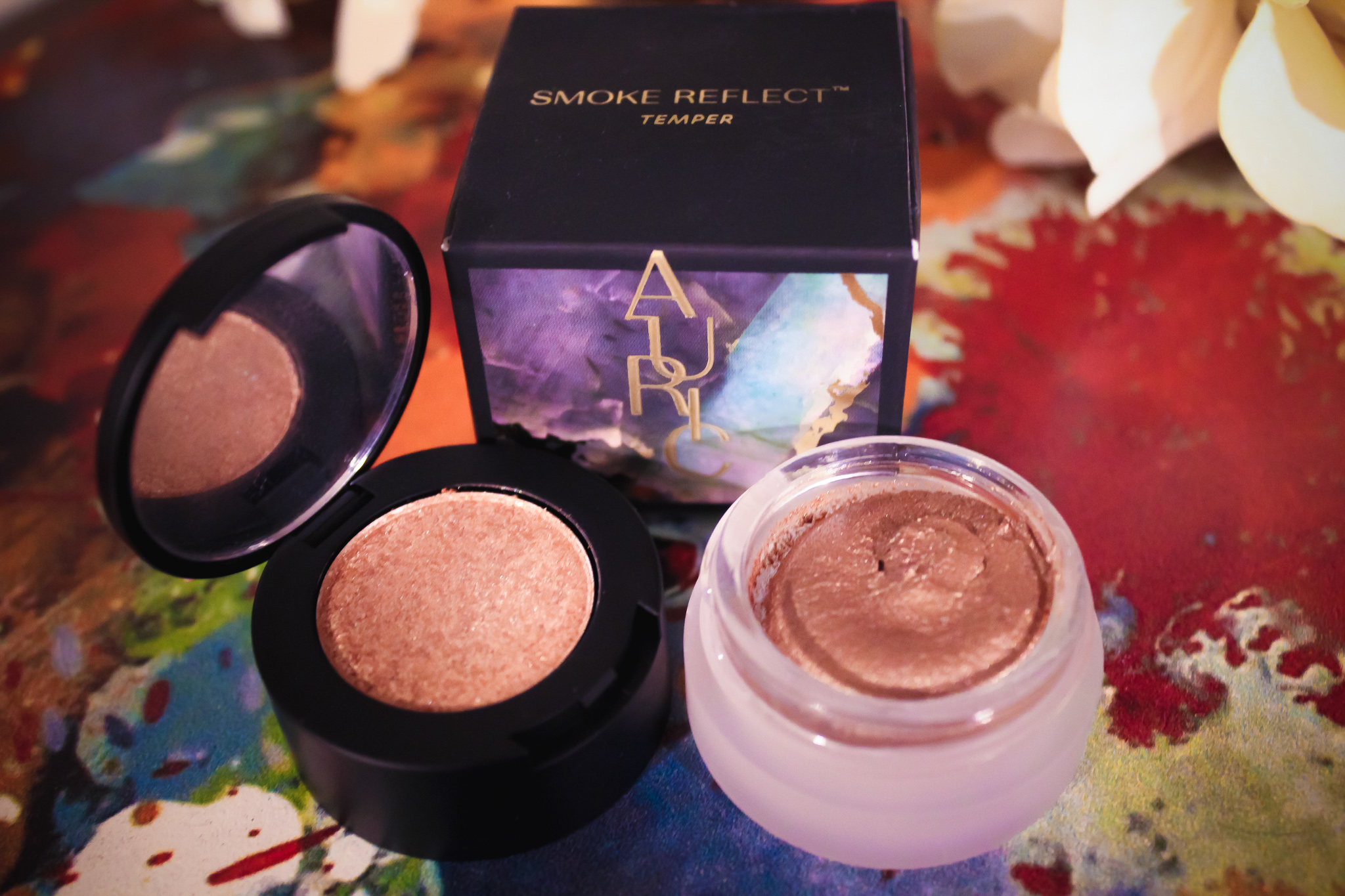 Auric Cosmetics Glow Lust Radiant Luminizer & Smoke Reflect Eye Shadow ...